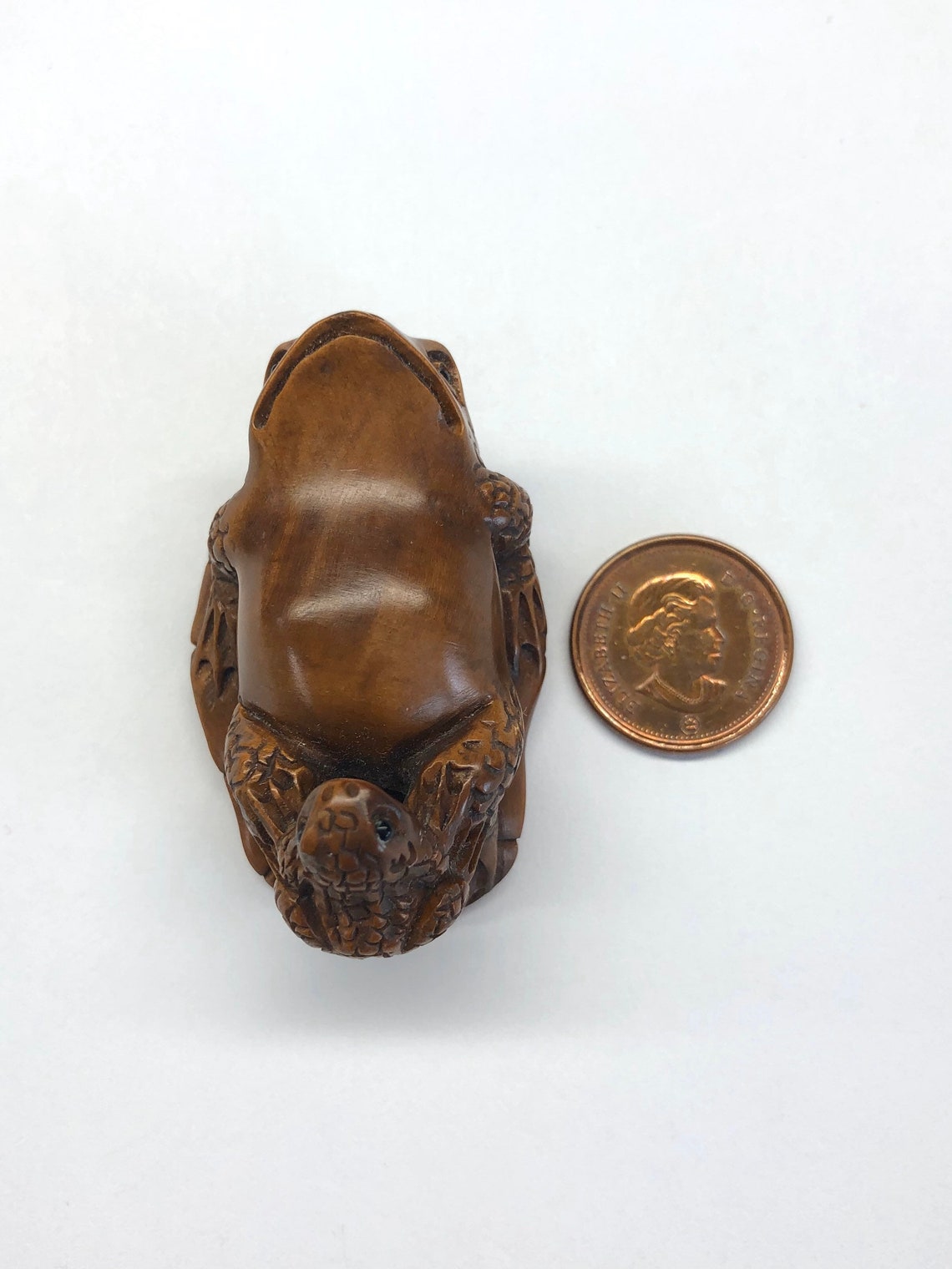 Netsuke Netsuke Frog Hand Carved Boxwood Frog Frogs | Etsy