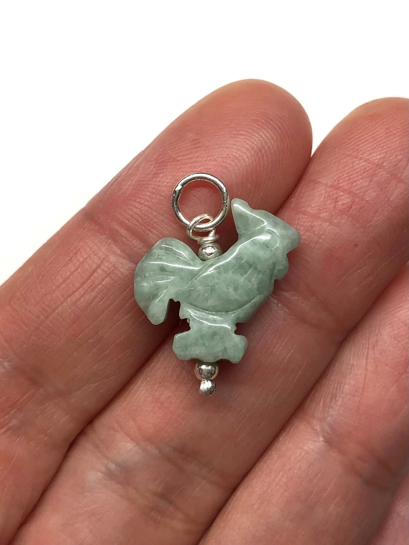 Carved Jade Rooster Charm Chinese Zodiac Jade Rooster - Etsy Canada