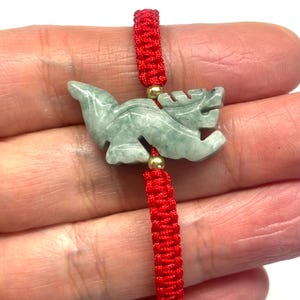 Jade Dragon Bracelet, Good Luck Bracelet, Chinese Zodiac Carved Jade ...