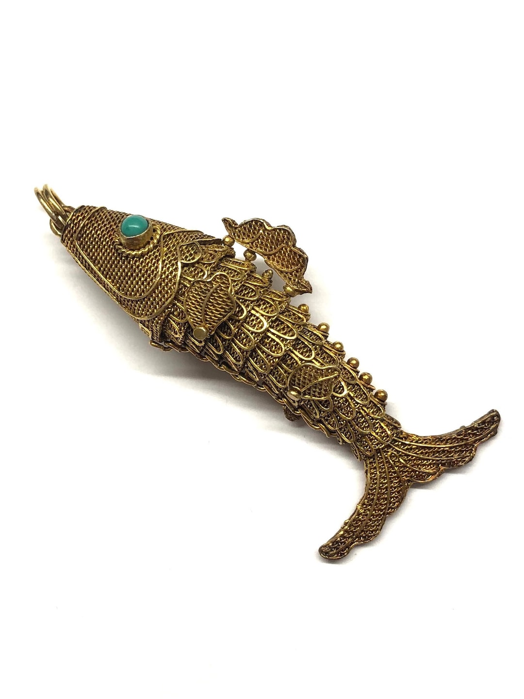 Gold Fish Pendant Movable Fish Pendantchinese Gold Fish - Etsy