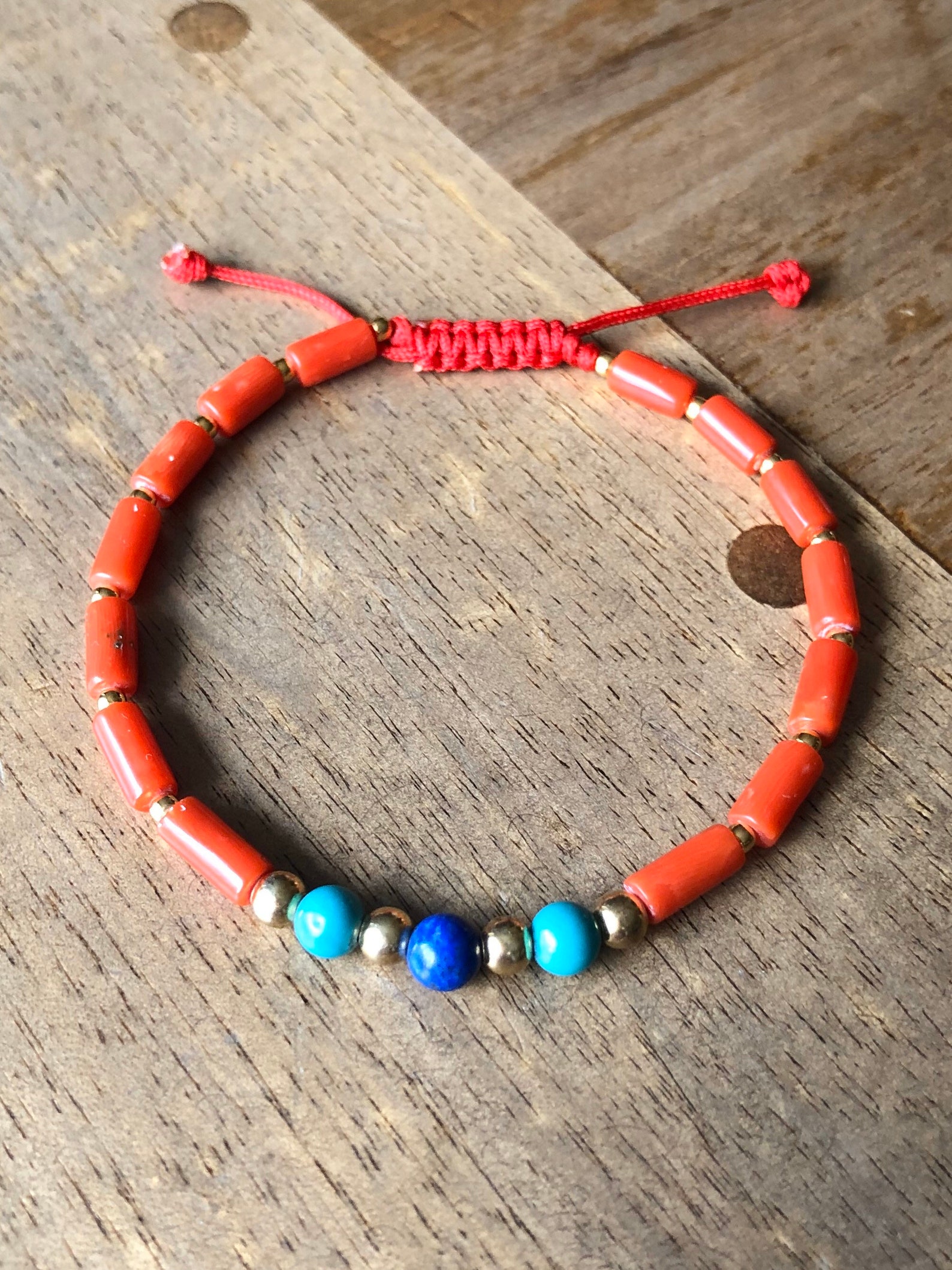 Coral Bracelet, Red Coral, Turquoise Bracelet, Lapis Lazuli Bracelet ...