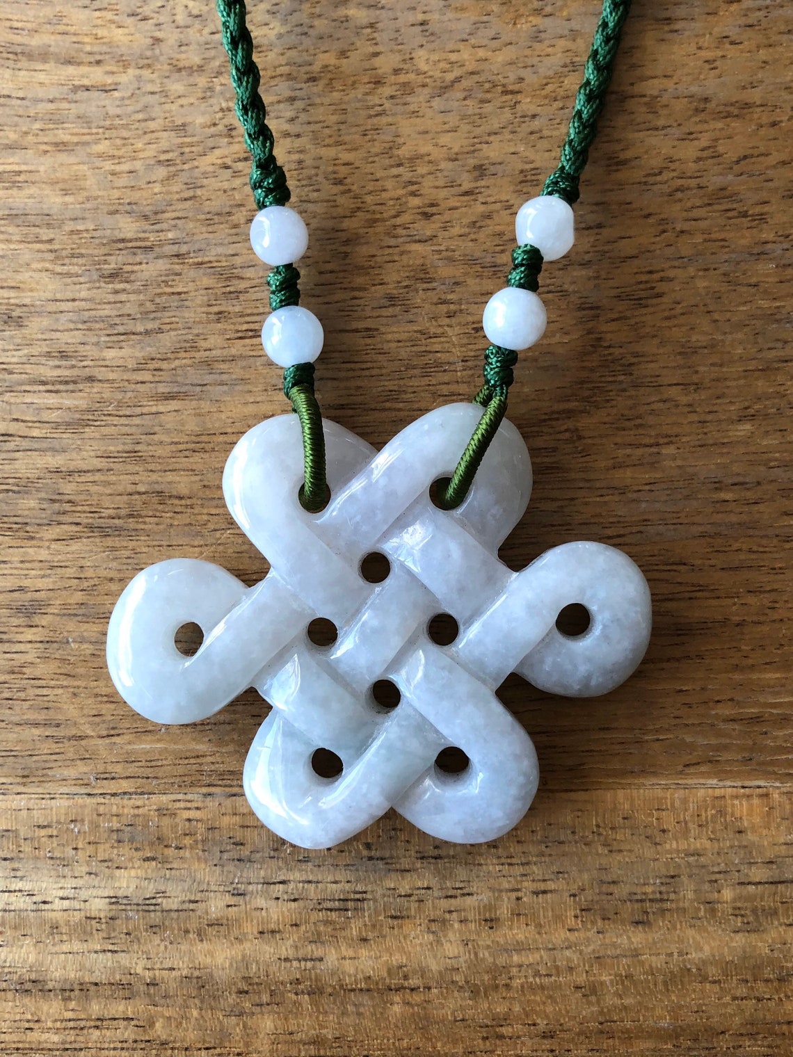 Carved Jade Pendant Jade Endless Knot Pendant Necklace Light - Etsy Canada