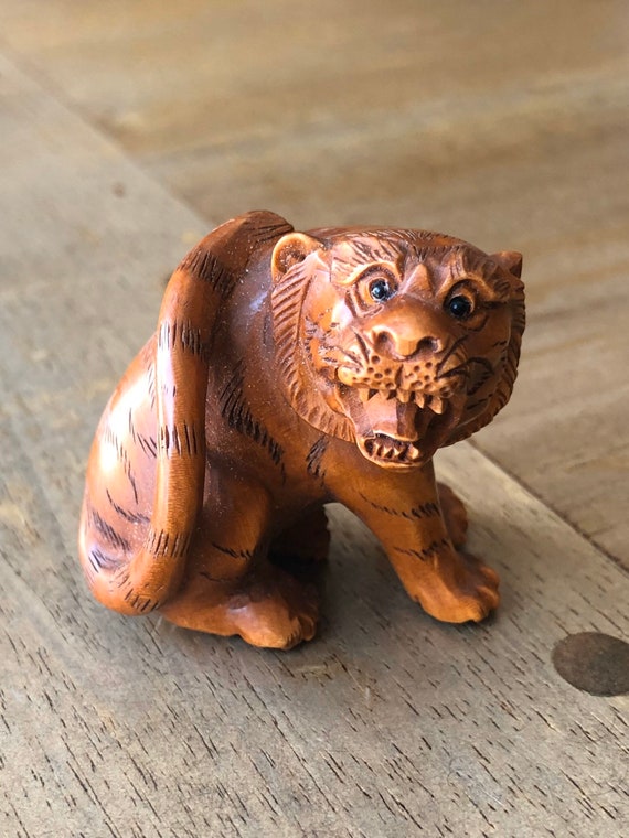 Netsukes Netsuke Tiger Chinese Zodiac Tiger Netsuke Carved | Etsy