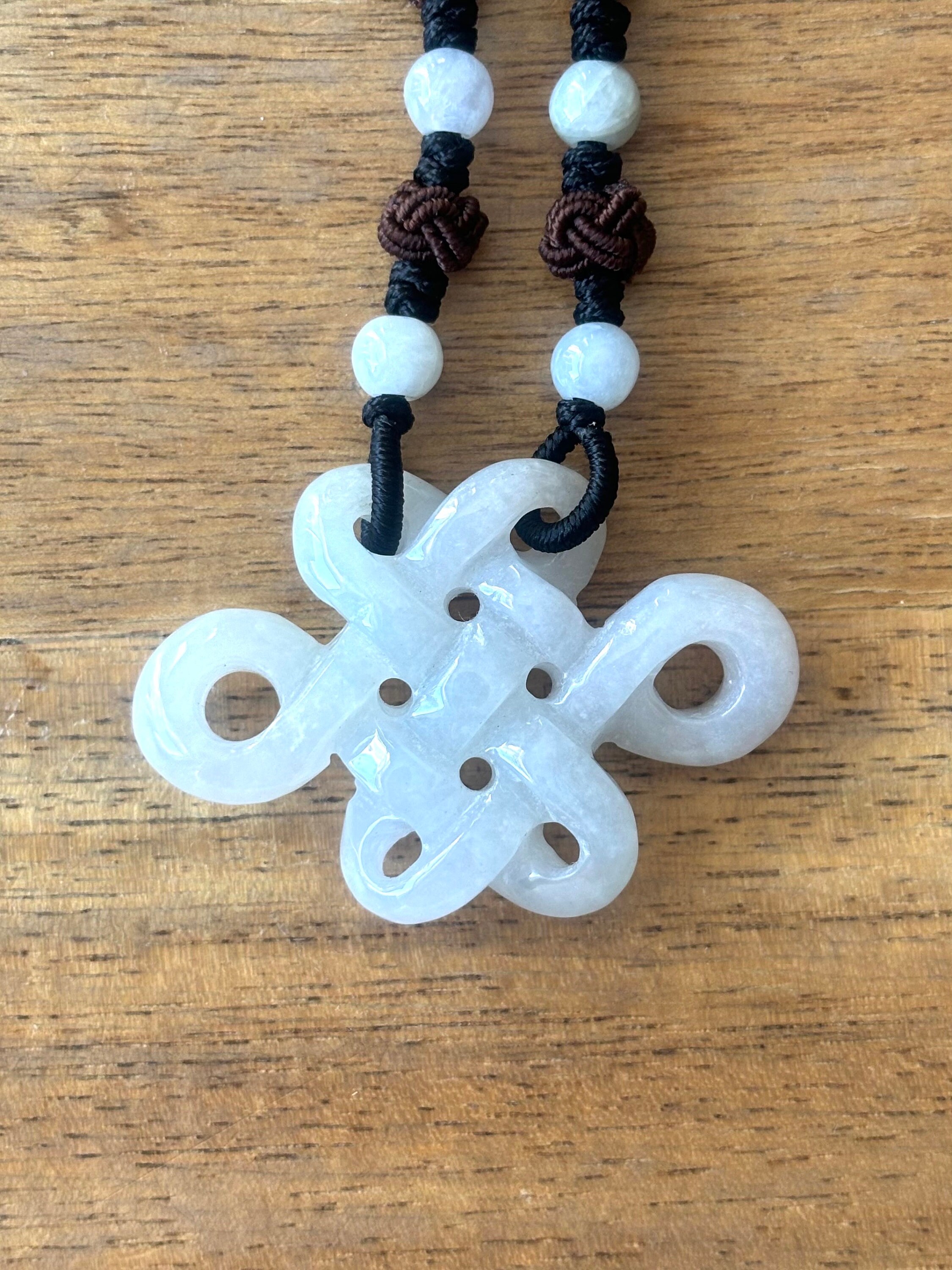 Jade Pendant, Jade Endless Knot Necklace, Carved Jade Chinese Endless ...
