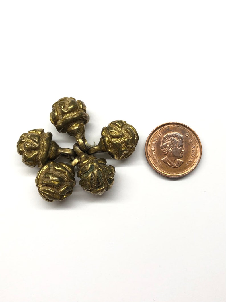Antique Chinese Buttons, Antique Chinese Gilt Brass Buttons With Flower ...