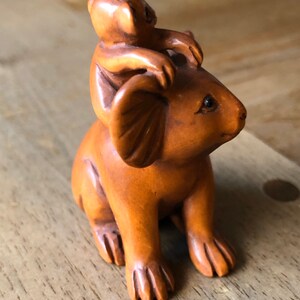 Netsukes, Netsuke Koala, Hand Carved Boxwood Mother & Child Koala ...