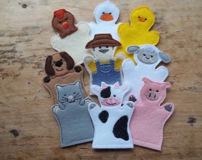 Old Macdonald Finger Puppets : Storytime . Classic .nursery Rhyme ...