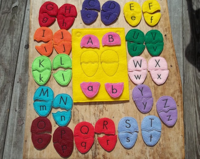 Matching Alphabet Eggs Quiet Busy Book Page Busy Book .ABC Puzzle Eggs ...