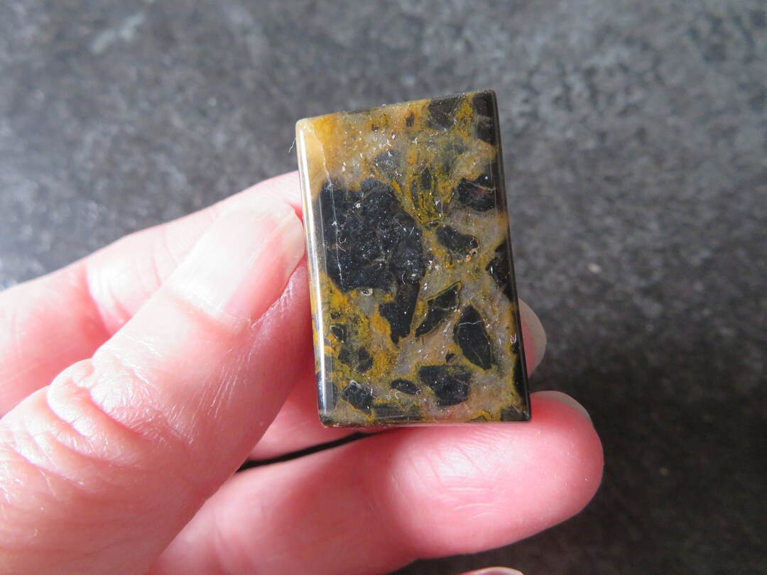 African Jasper Mini Slice: Brown Patterned Flat Stone (9.9 Grams / 30mm ...