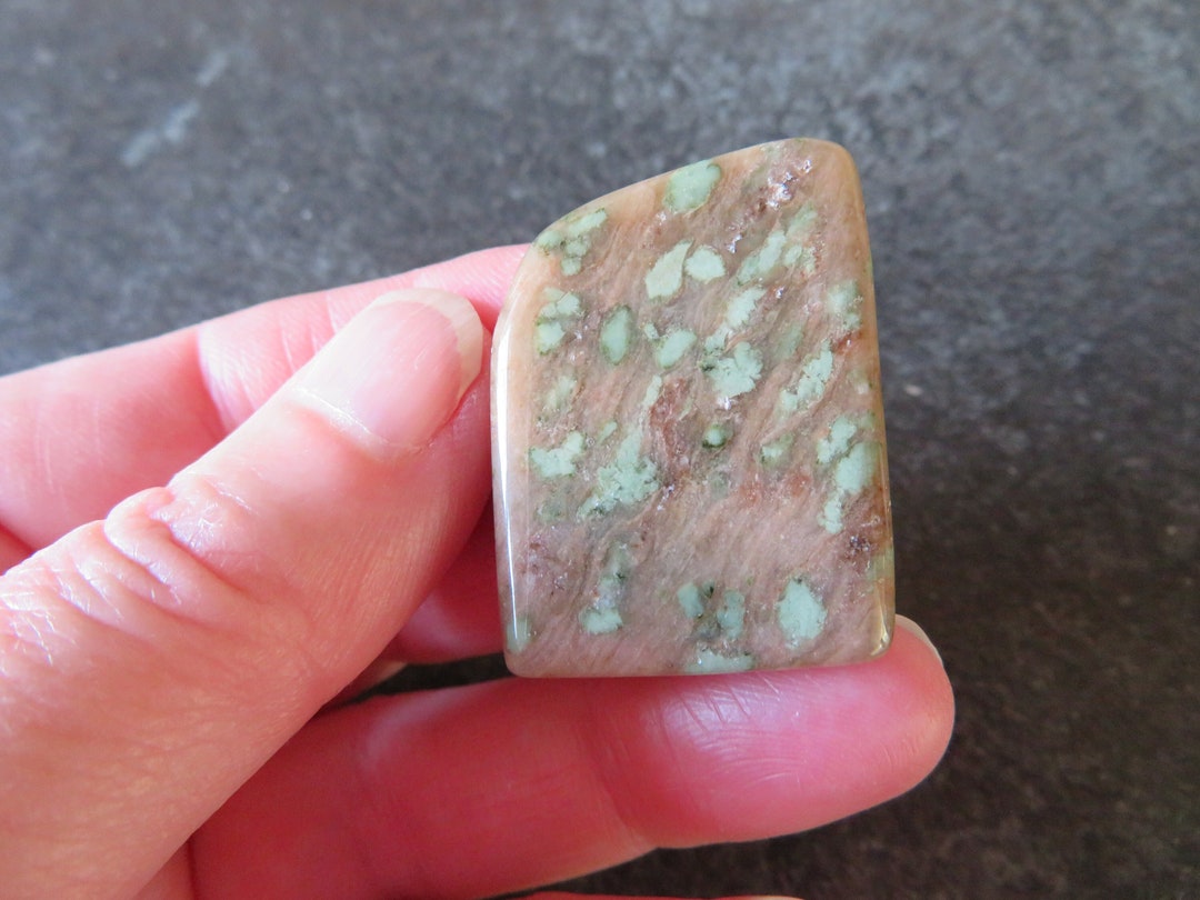 Unusual Nunderite (andalusite & Epidote) (8.6 Grams / 33 Mm) Mini Slice ...