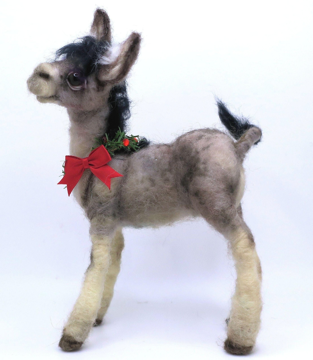 Meet Fur-baby Dunkee Softly Sculpted Natural Wool Donkey Waiting for a ...
