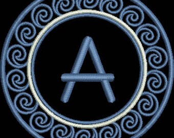 Single Letter Embroidery Monogram. Instant Download Pes Dst - Etsy