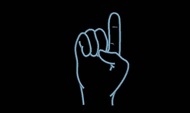 Sign Language Monogram Font. 1 Size. A Thru Z, 1 Thru 10. Machine ...