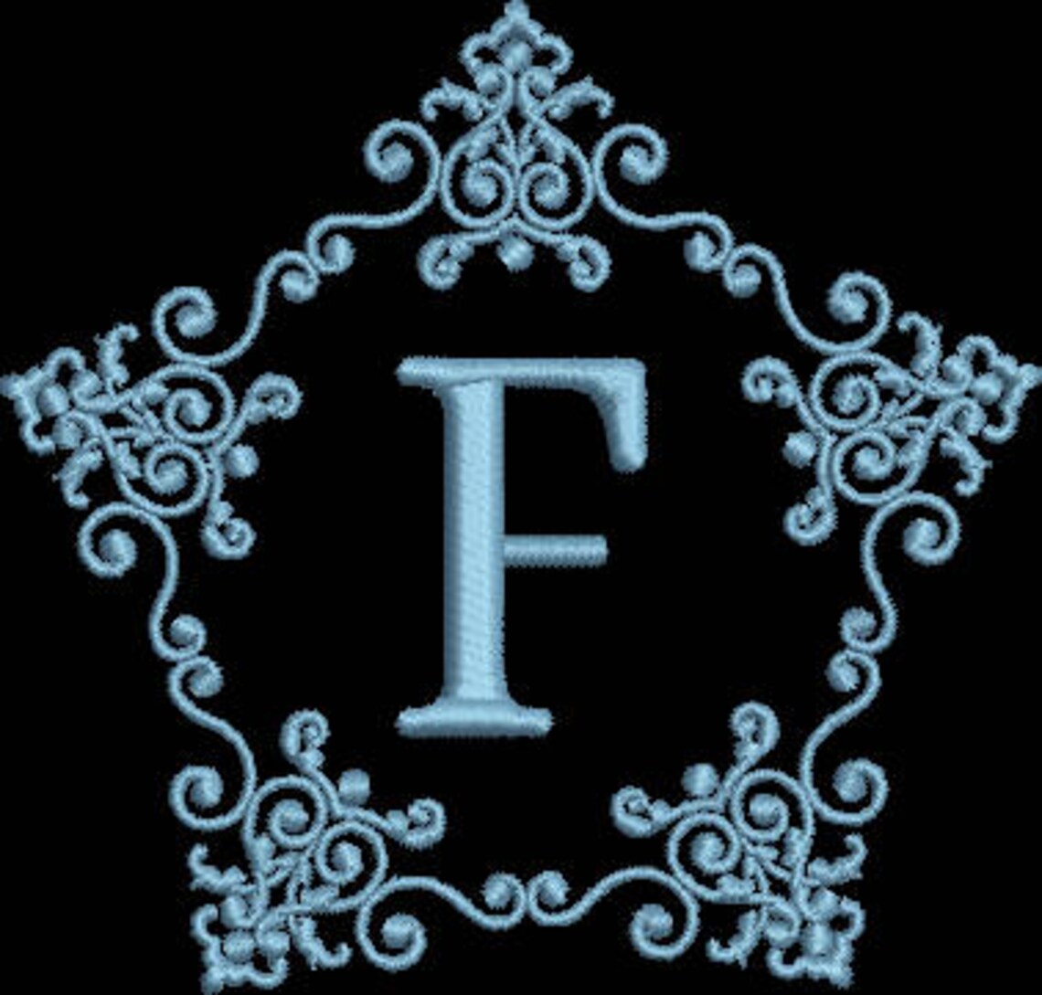 Single Letter Embroidery Monogram. Instant Download Pes Dst | Etsy