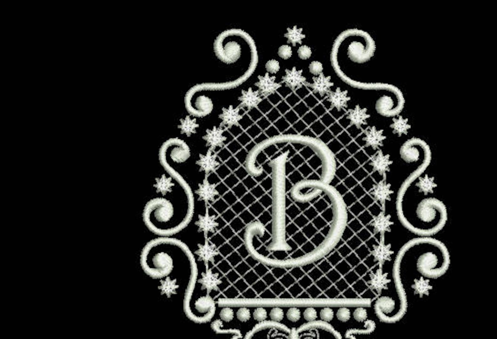 Single Letter Embroidery Monogram. Instant Download Pes Dst - Etsy
