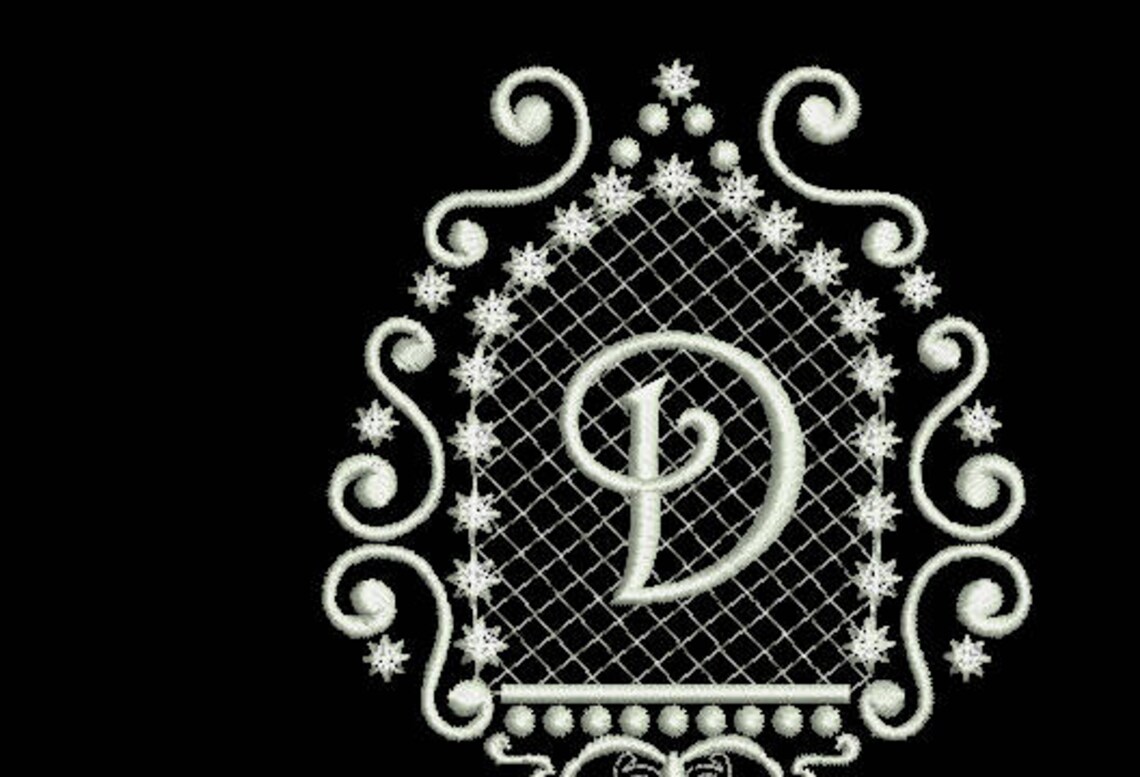 Single Letter Embroidery Monogram. Instant Download Pes Dst | Etsy