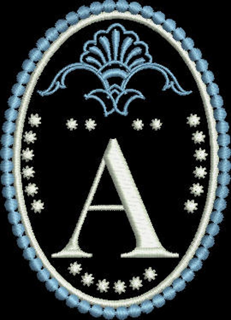 Single Letter Embroidery Monogram. Instant Download Pes Dst - Etsy