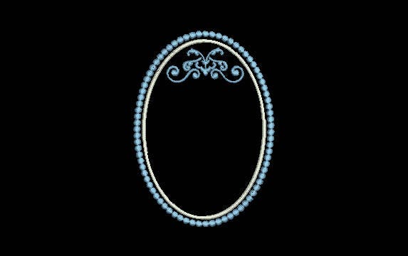 Elegant Monogram Frame. Oval Frame Fits 5 X 7 Hoop. Machine Embroidery ...