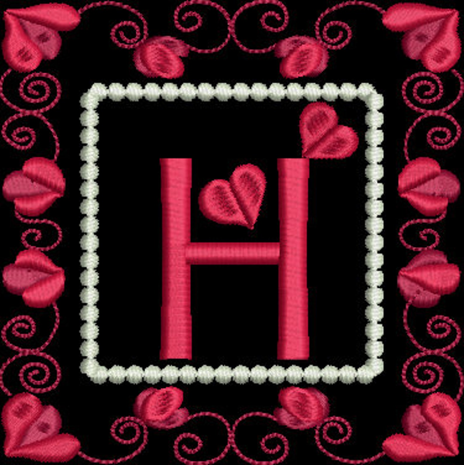 4x4 Many Formats Pes Dst Exp and More Elegant Full Monogram - Etsy