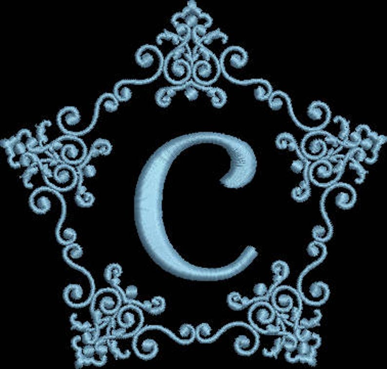 Single Letter Embroidery Monogram. Instant Download Pes, Dst, Exp and ...