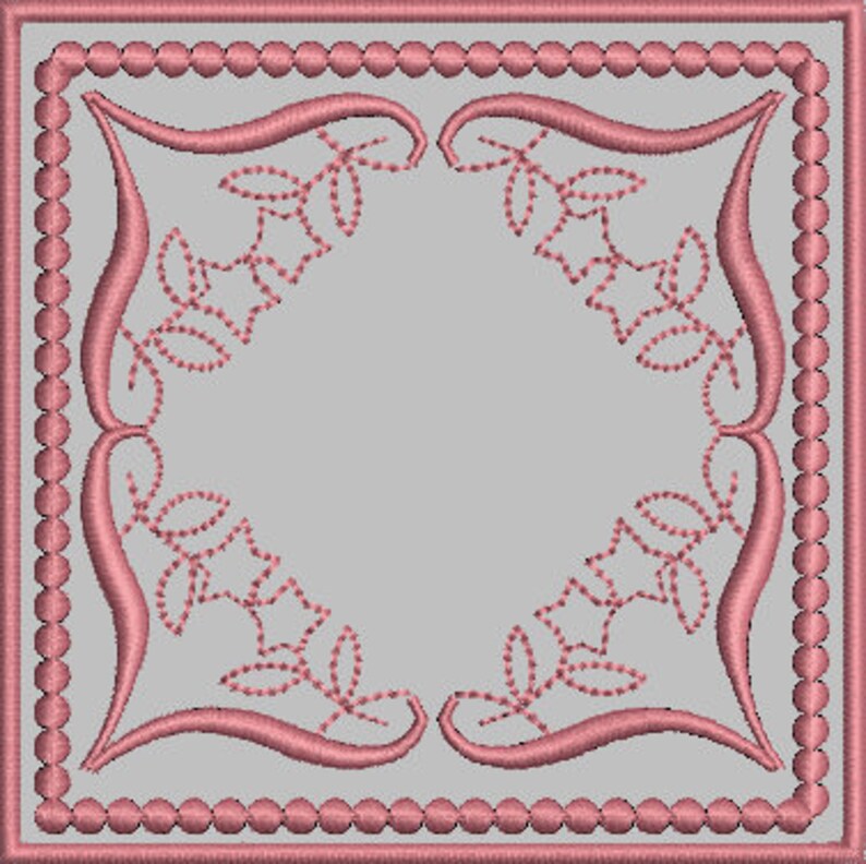 Elegant Monogram Frame. Machine Embroidery Design Digital Pattern ...