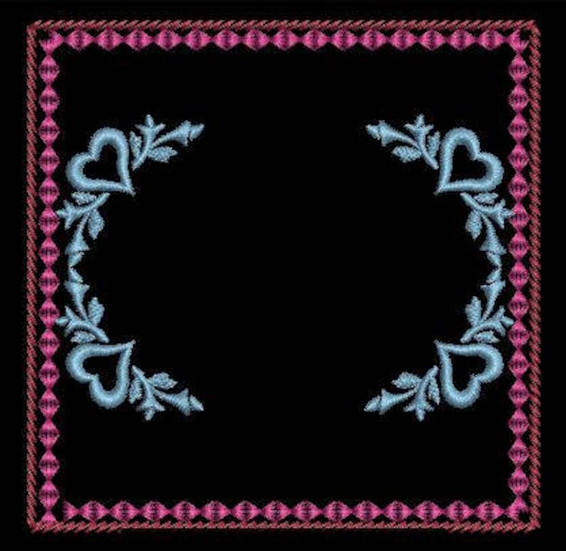 PES FORMAT ONLY 4 X 4 Elegant Square Monogram Borders Machine ...
