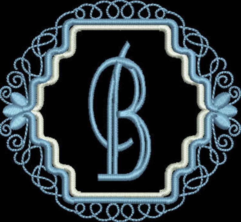 Single Letter Embroidery Monogram. Instant Download Pes, Dst, Exp and ...