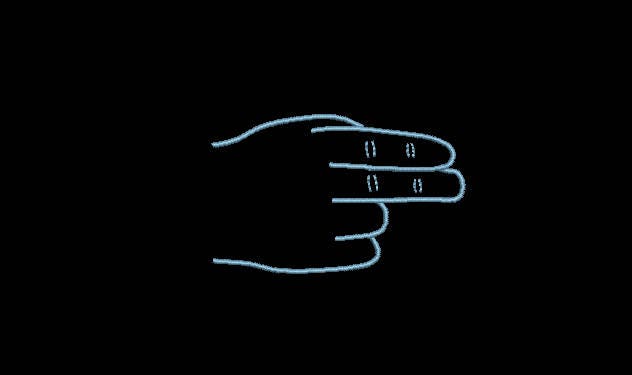 Sign Language Monogram Font. 1 Size. A Thru Z, 1 Thru 10. Machine ...