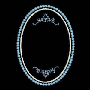 Elegant Monogram Frame. Oval Frame Fits 5 X 7 Hoop. Machine Embroidery ...