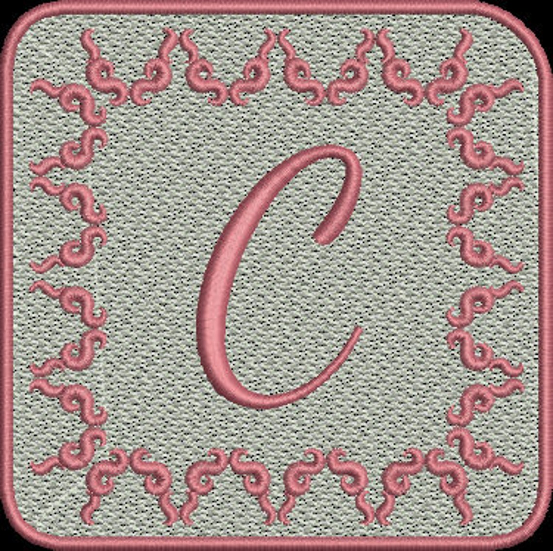 PES FORMAT ONLY 4 X 4 Elegant Full Monogram Initial Font Set - Etsy