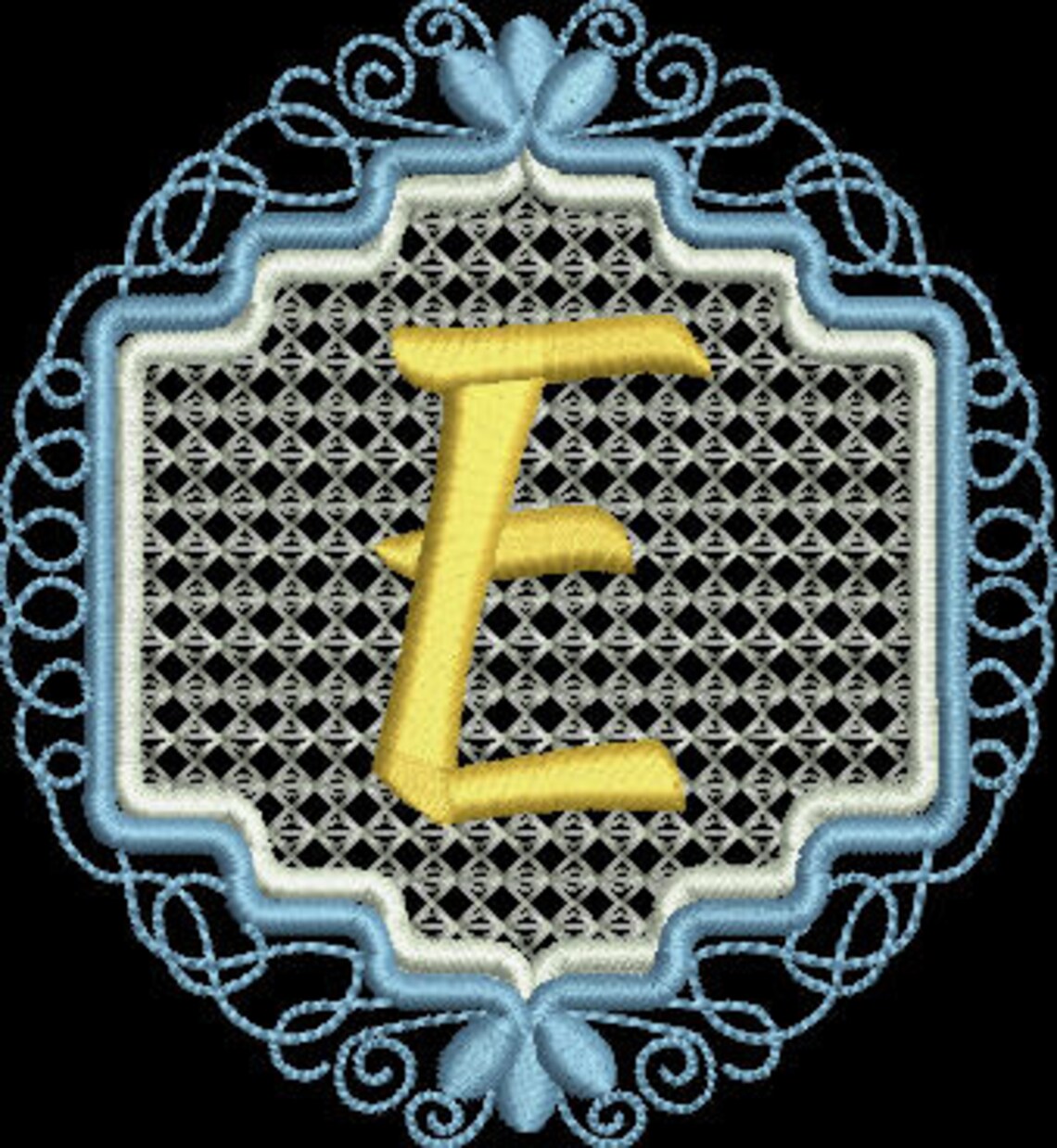 Single Letter Embroidery Monogram. Instant Download Pes Dst - Etsy