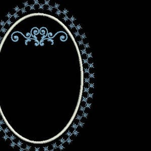Elegant Monogram Frame. Oval Frame Fits 5 X 7 Hoop. Machine Embroidery ...