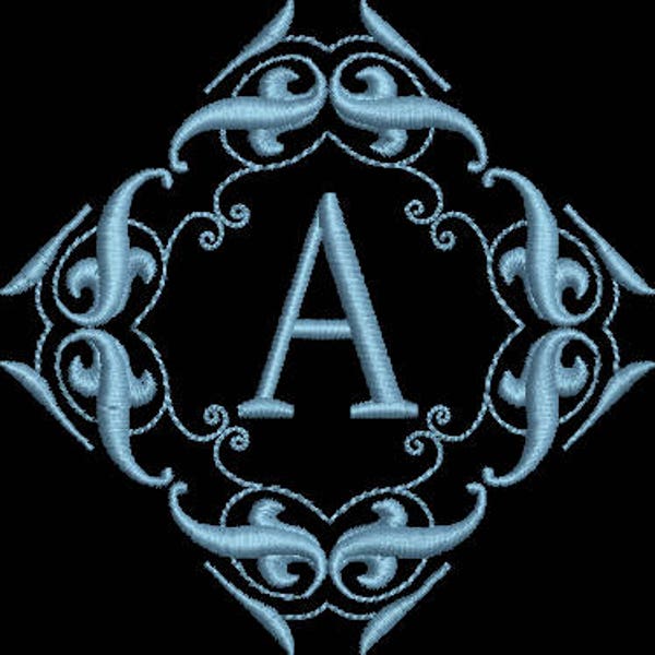 Single Letter Monogram Embroidery Font - Etsy
