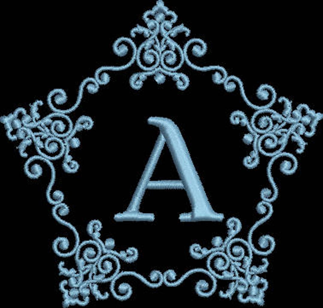 Single Letter Embroidery Monogram. Instant Download Pes, Dst, Exp and ...