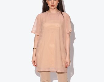 Miami Neon Orange Oversized Mesh T-shirt | Etsy