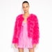 Hot Pink Barbie Fluffy Feather Jacket Marabou Winter Womens Clothing ...