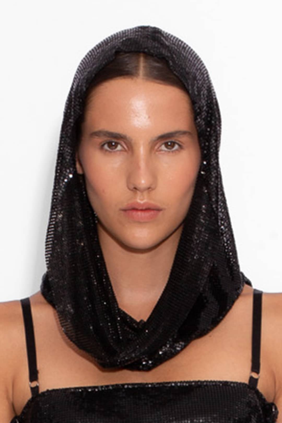 Draped Chainmail Hood in Black - Etsy