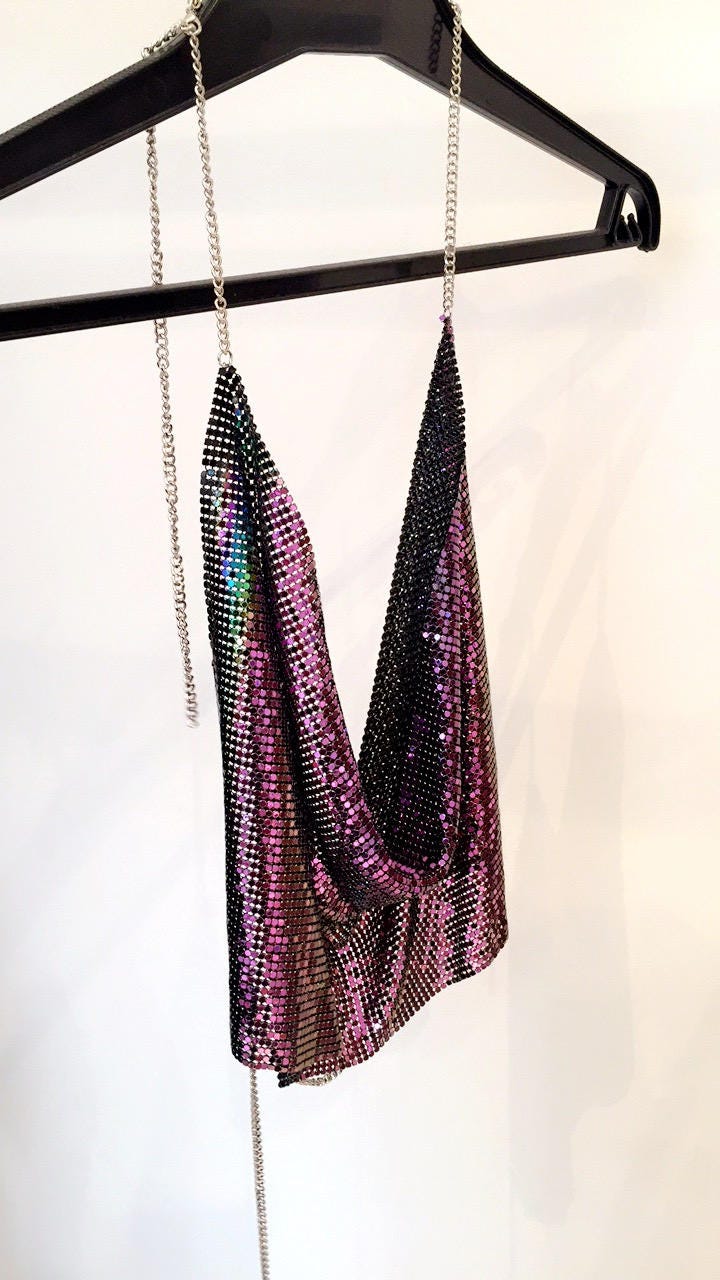 Mermaid Metal Chain Tops Crop Women Festival Rave Evening - Etsy
