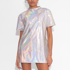 Oversized Holographic T Shirt Hologram - Etsy