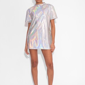 Oversized Holographic T Shirt Hologram - Etsy