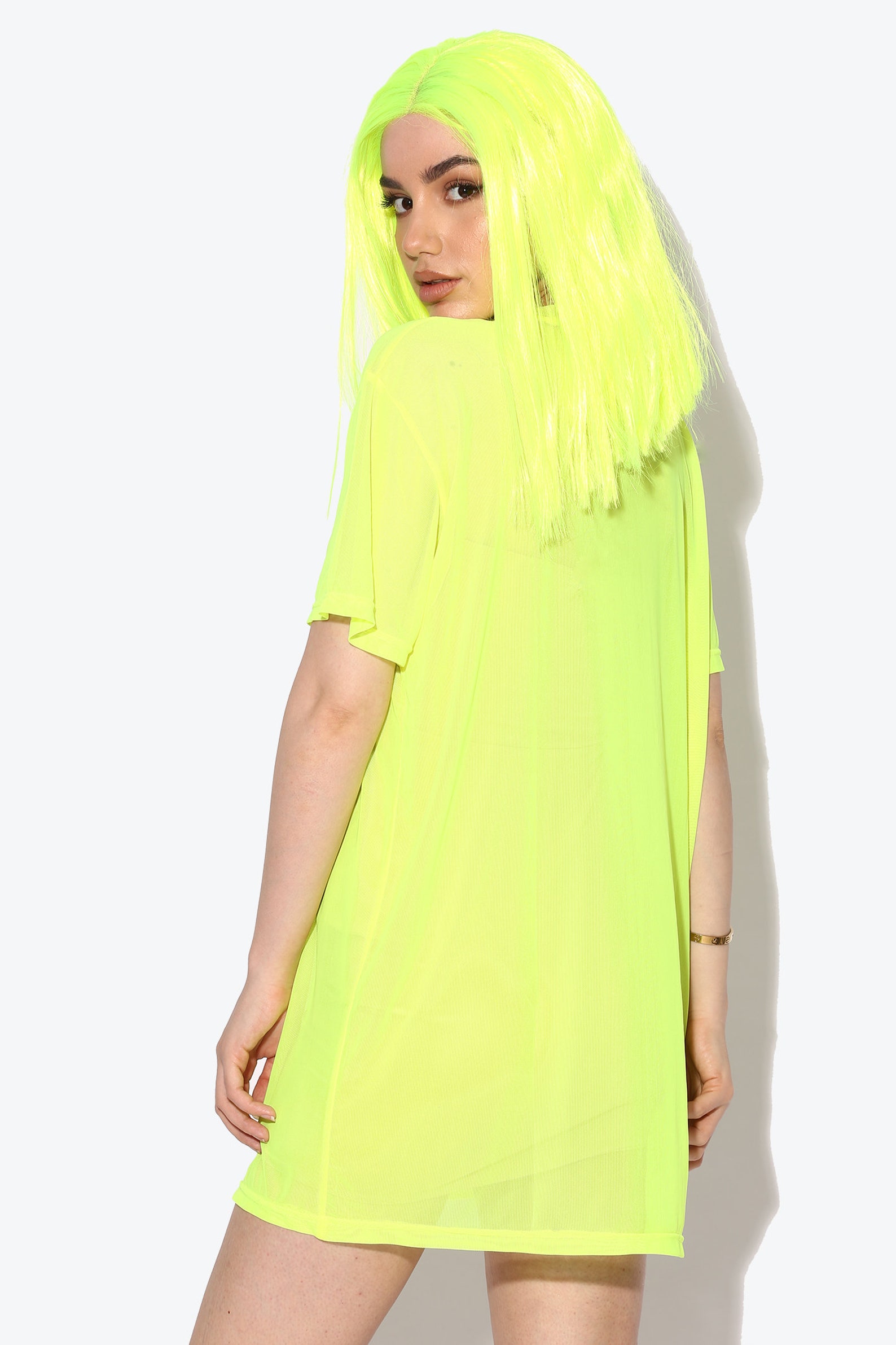 Miami Neon Yellow Oversized Mesh T-shirt | Etsy