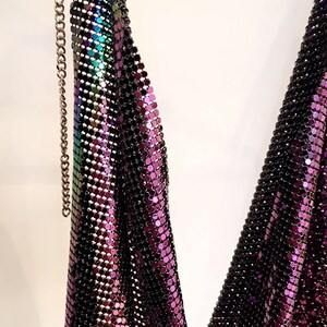 Mermaid Metal Chain Tops Crop Women Festival Rave Evening Chainmail Oil ...