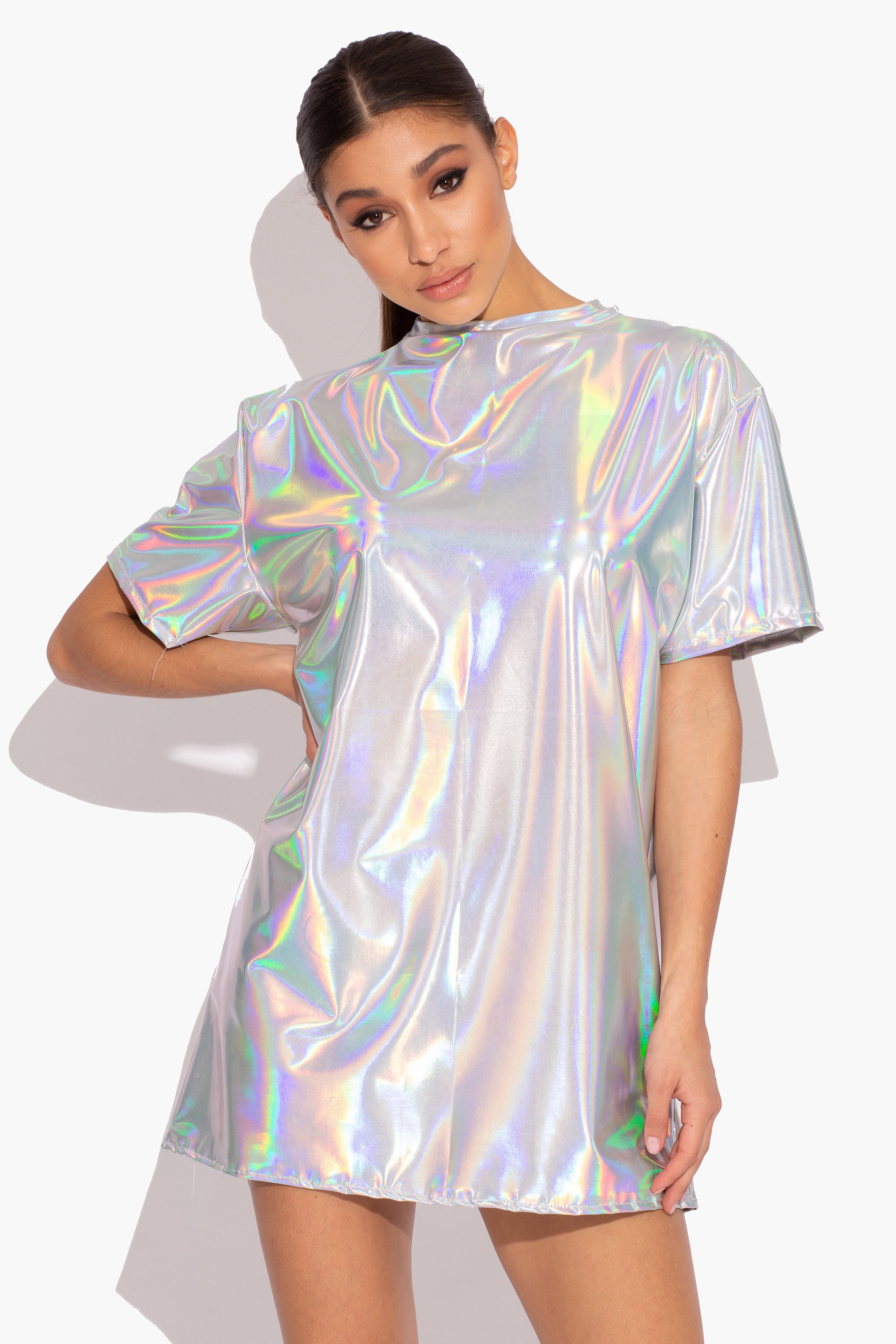 Oversized Holographic T Shirt Hologram - Etsy