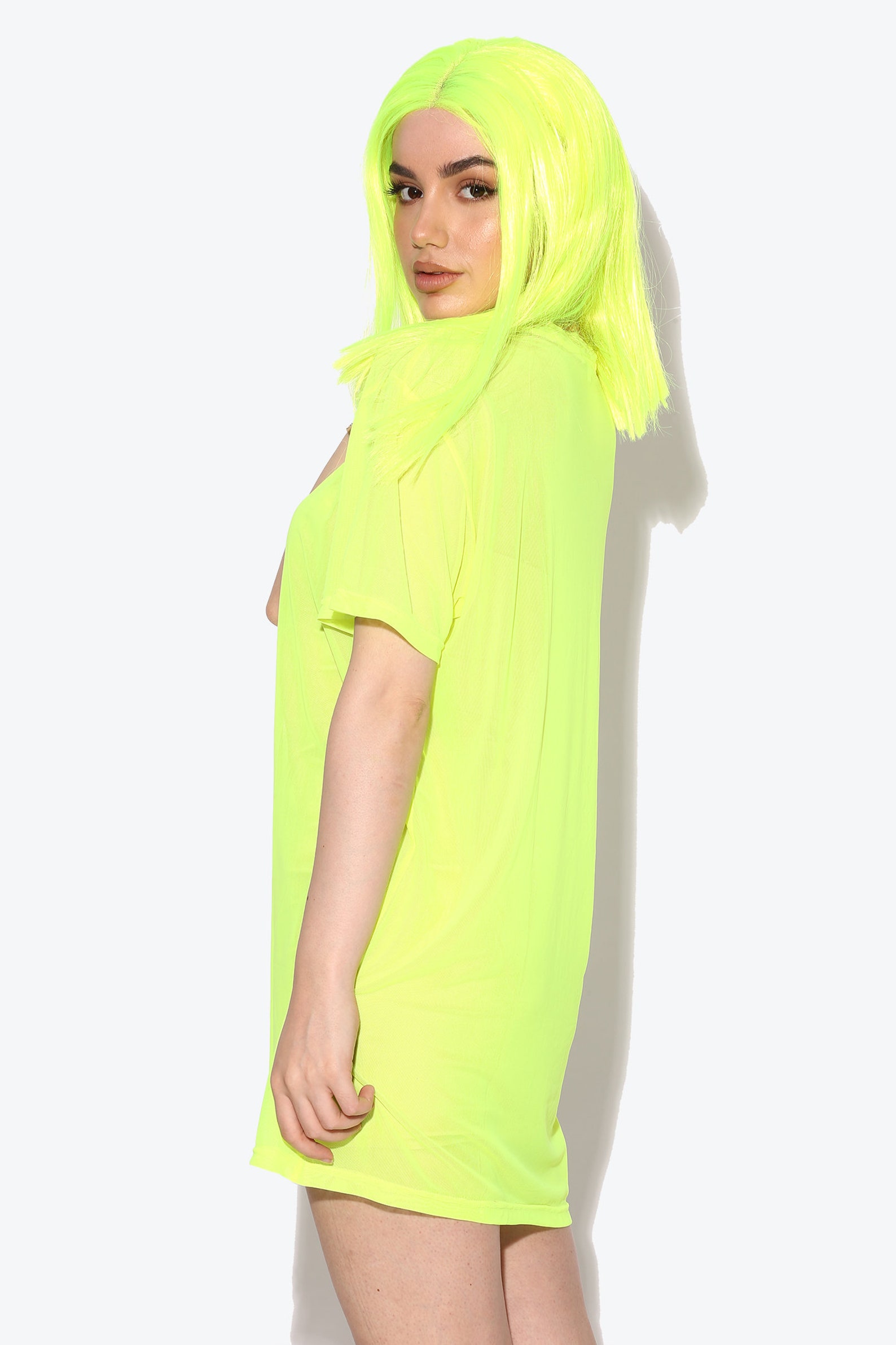 Miami Neon Yellow Oversized Mesh T-shirt | Etsy