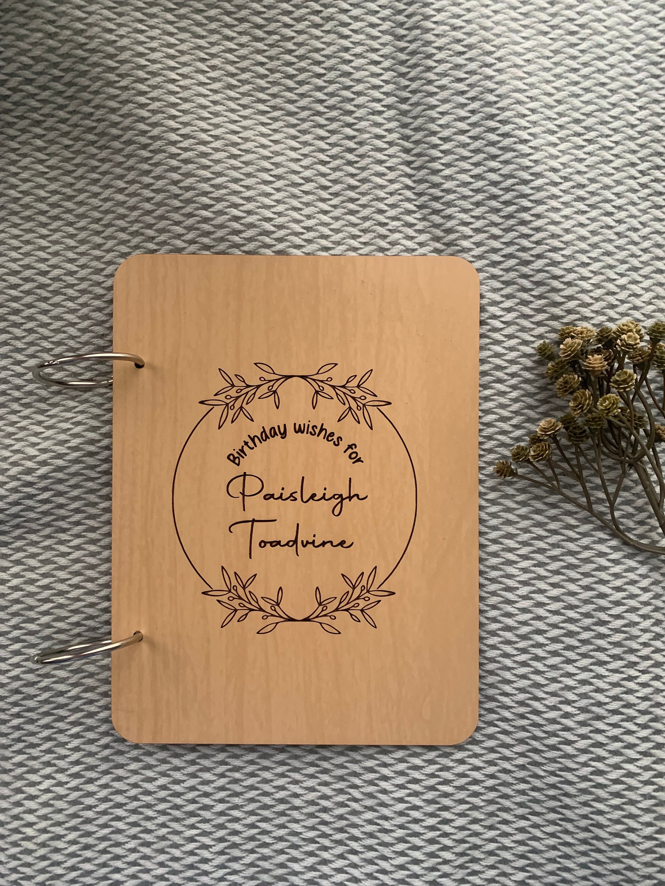 Personalized Birthday Card Holder Wood Card Storage Keepsake Card ...