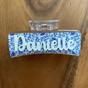 Personalized Claw Clip - Custom Hair Claw Clip - Wood and Acrylic - Etsy