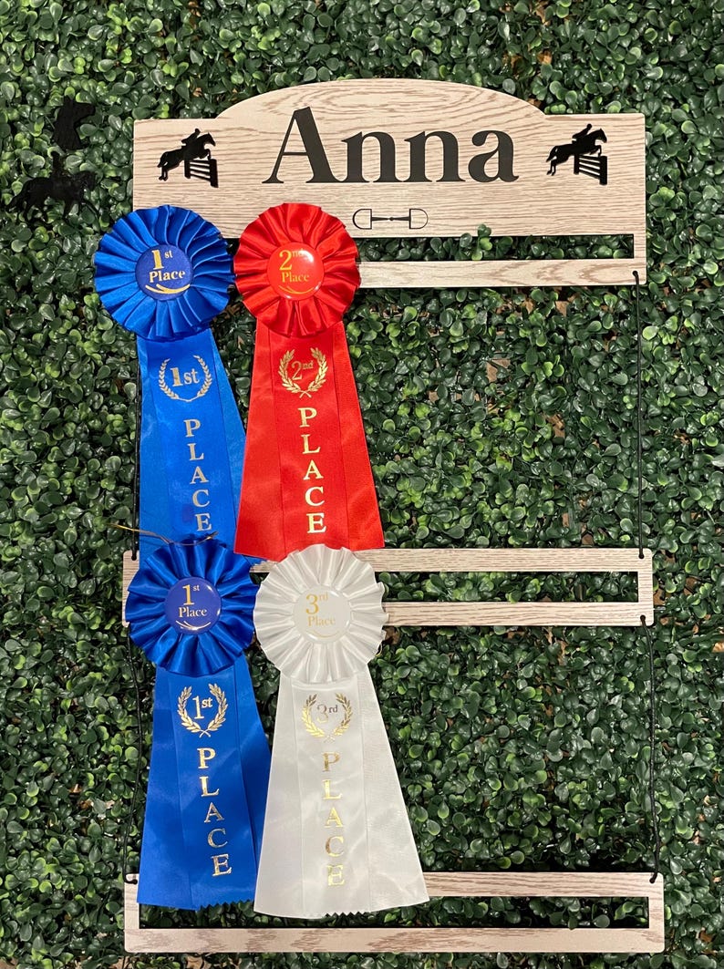 Large Personalized Ribbon Holder - Horse Show Award Display - Jumper ...