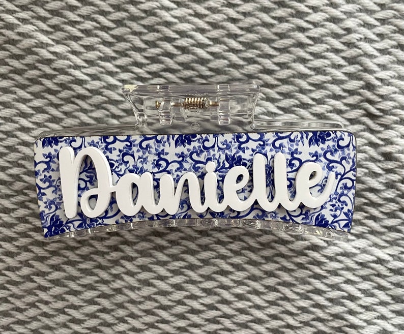 Personalized Claw Clip Custom Hair Claw Clip Wood and Acrylic - Etsy