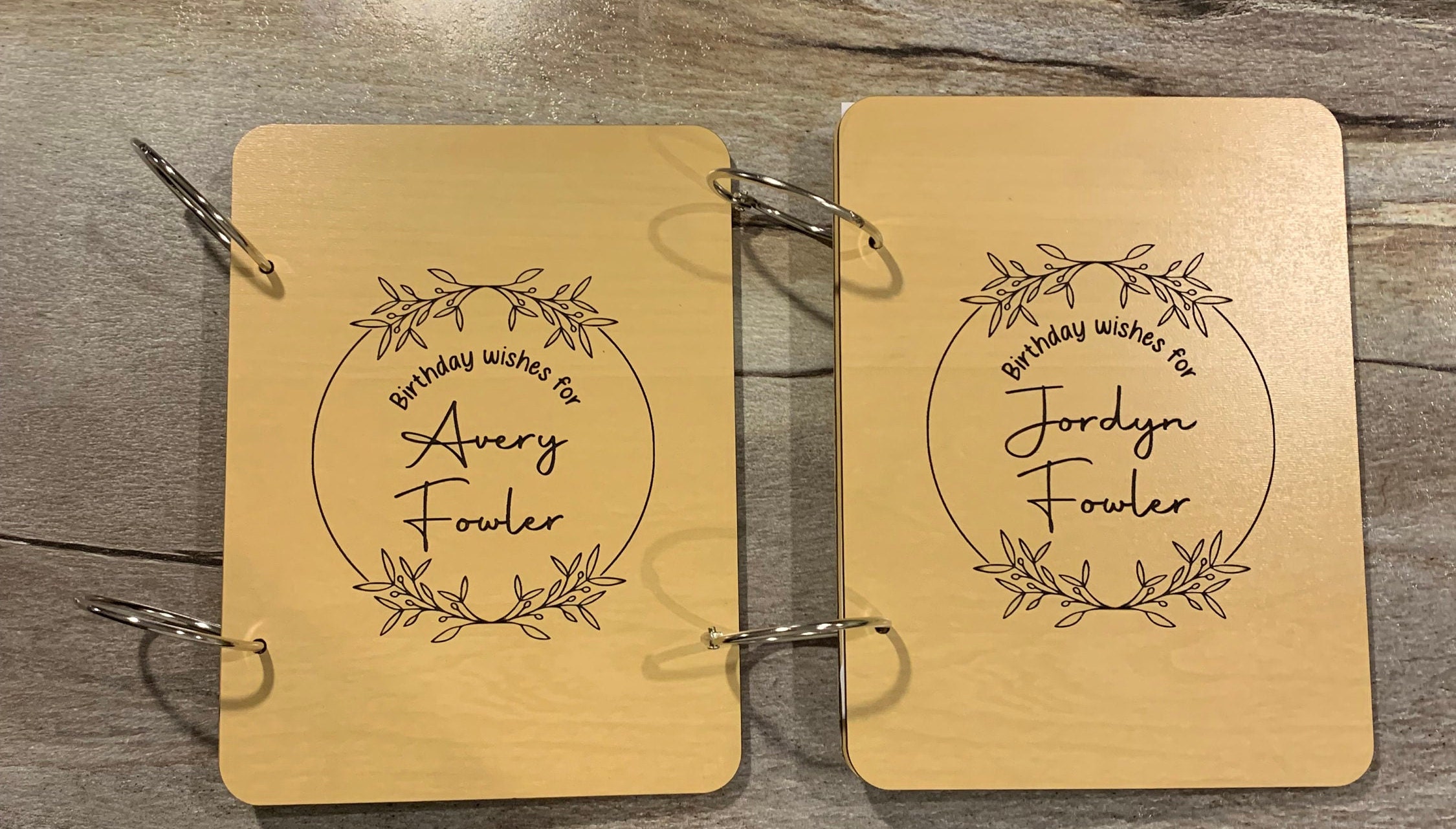 Personalized Birthday Card Holder Wood Card Storage Keepsake Card ...