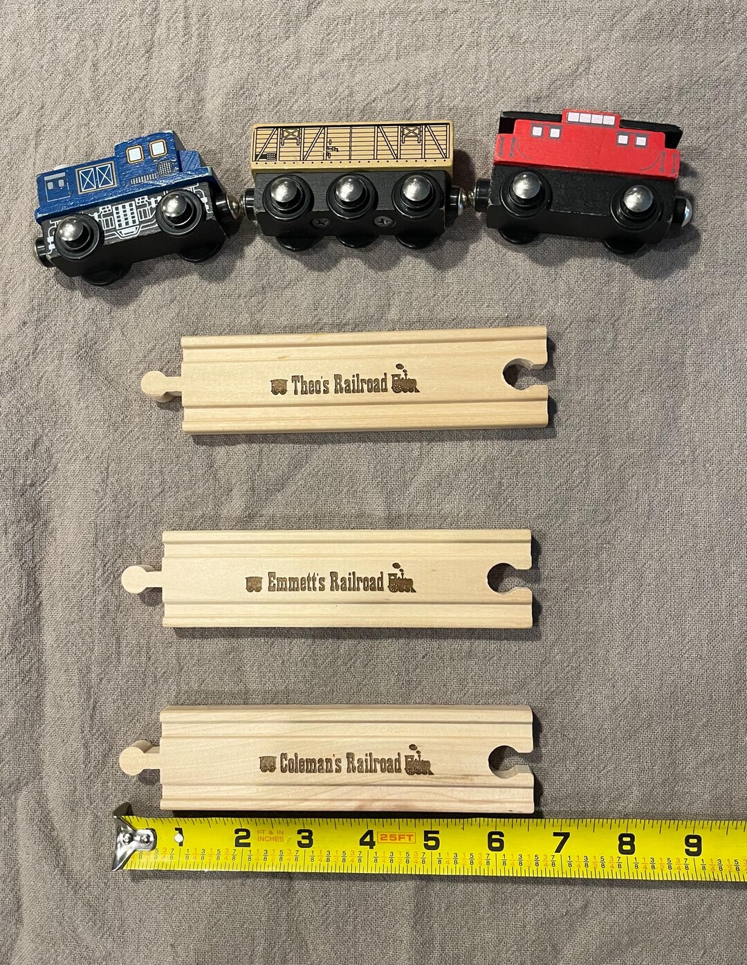 Personalized Train Track - Wooden Pretend Play Trains - Etsy